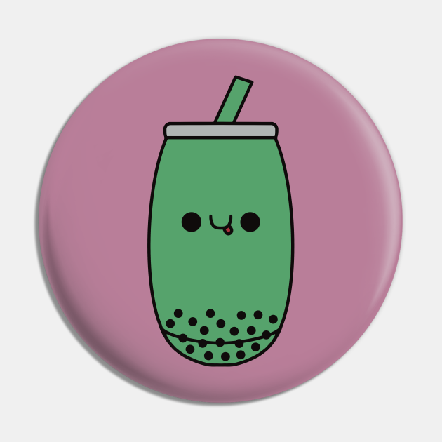 Cute Matcha Bubble Tea - Kawaii Boba Tea - Matcha Bubble Tea - Pin ...