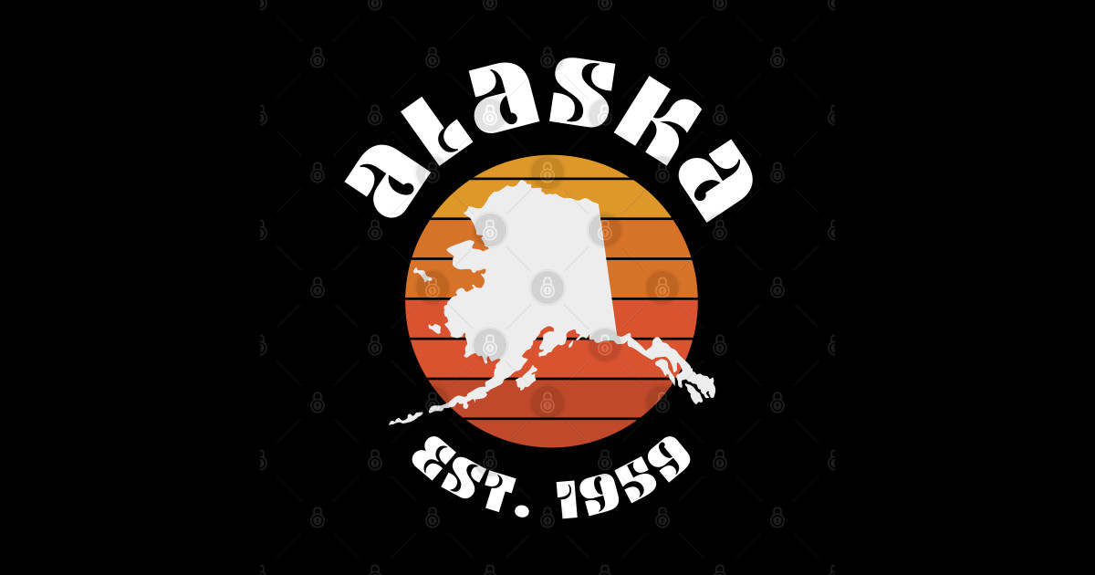 Alaska the 49th State - Alaska - Sticker | TeePublic