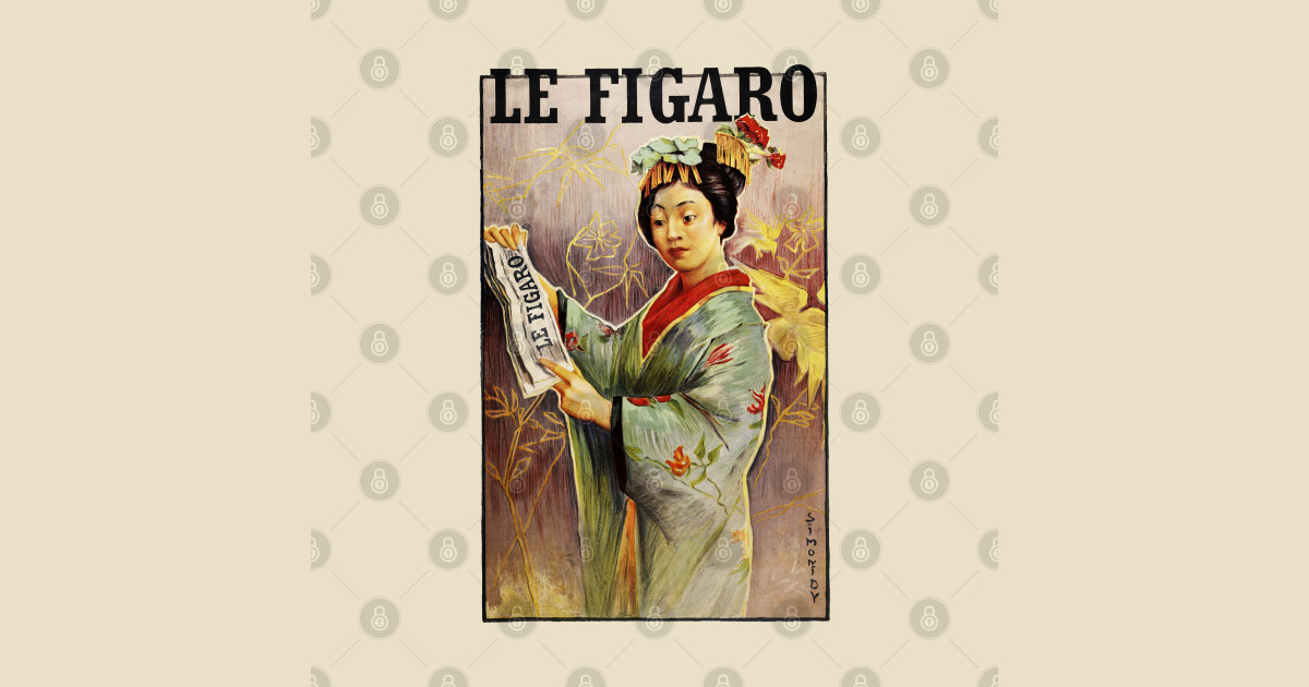 Le Figaro Cover Art - Geisha - T-Shirt | TeePublic
