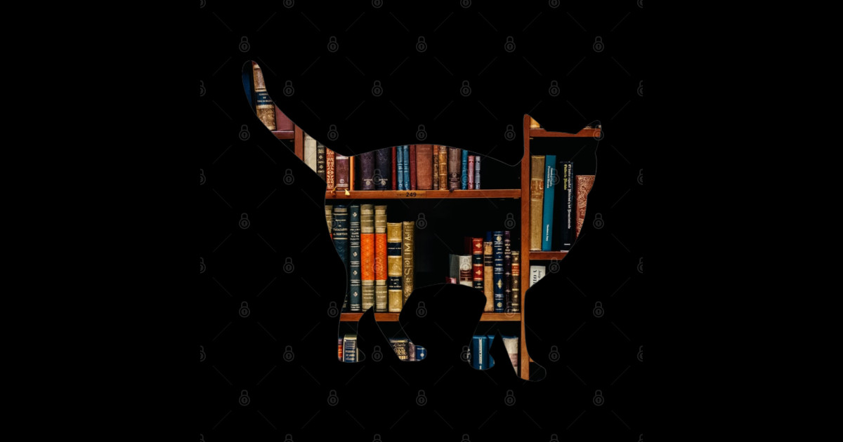 Book Cat - Book Cat - Sticker | TeePublic