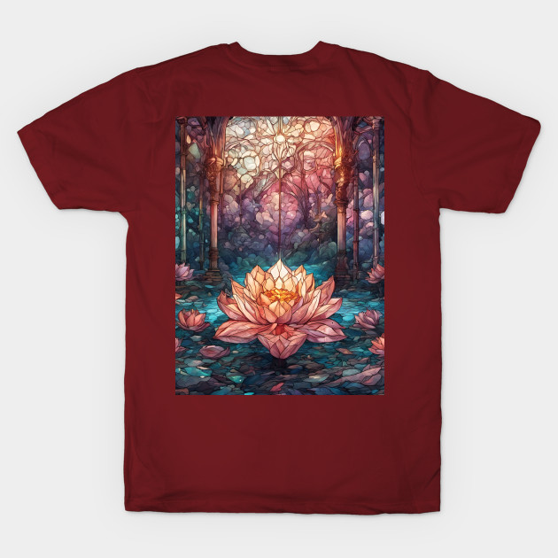 Stained Glass Lotus Flower Among Gothic Columns - Lotus Flower - T ...