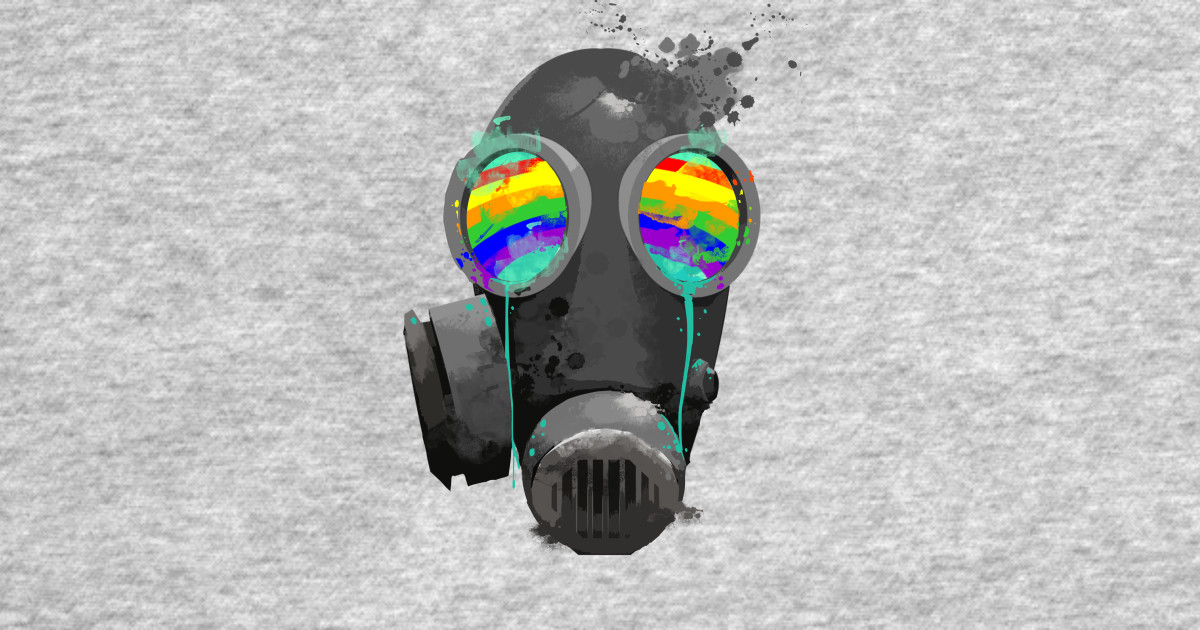 Pyrovision - Gas Mask - Baseball T-Shirt | TeePublic