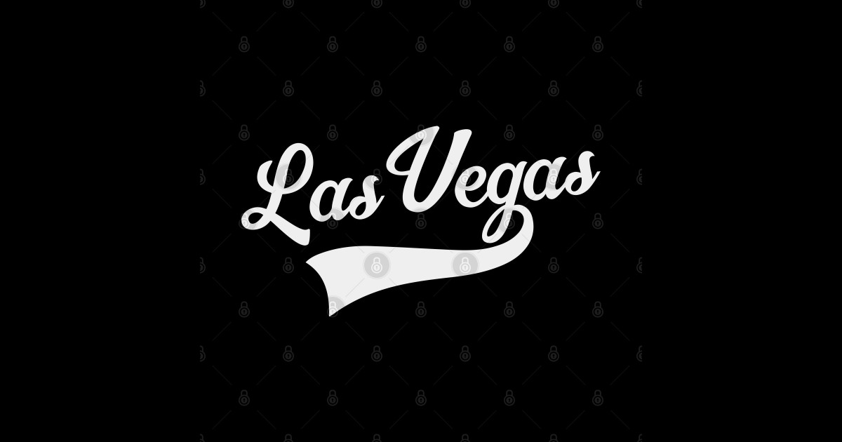 Las Vegas 50s Style Cursive Americana Graphic - Las Vegas - Posters and ...