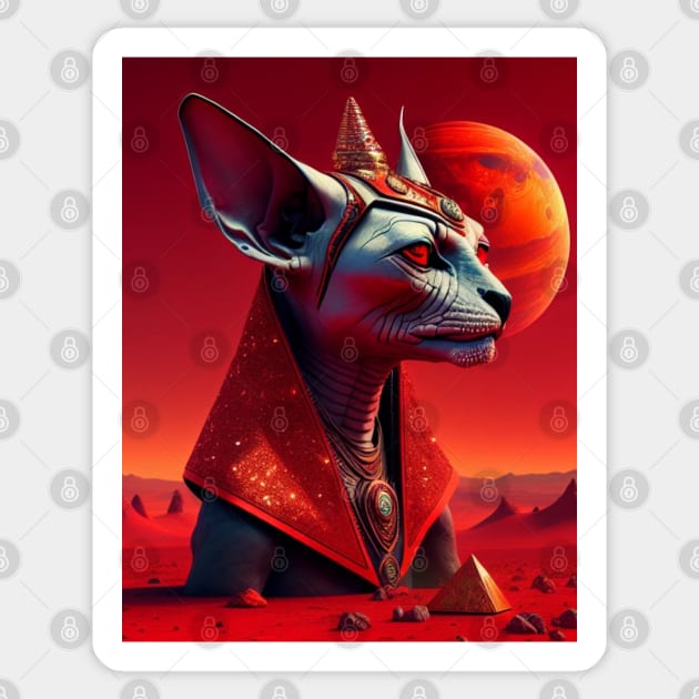 Sphynx God of Mars - Sphynx Cat - Sticker | TeePublic