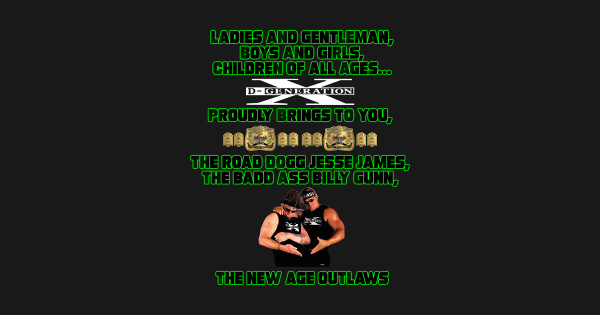 Retro Recreation New Age Outlaws - Pro Wrestling - T-Shirt | TeePublic