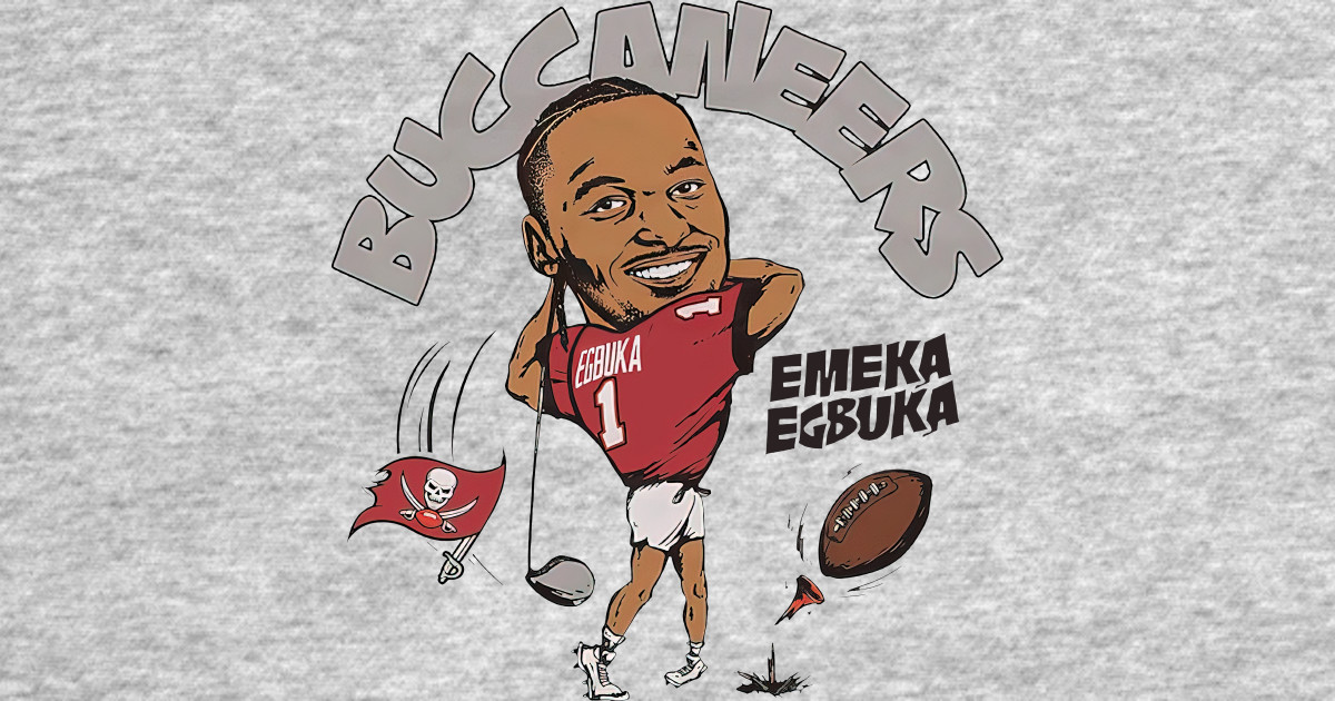 Emeka Egbuka Tampa Bay Buccaneers cartoon - Emeka Egbuka - Hoodie ...