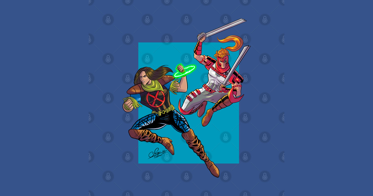 Classic Rictor and Shatterstar - X Men - T-Shirt | TeePublic