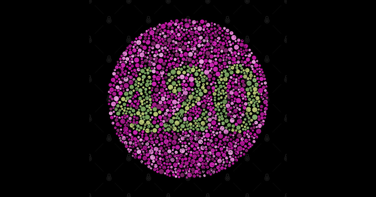 Color Blind Test 420 (Green/Purple) - Color Blind Test 420 - Sticker ...