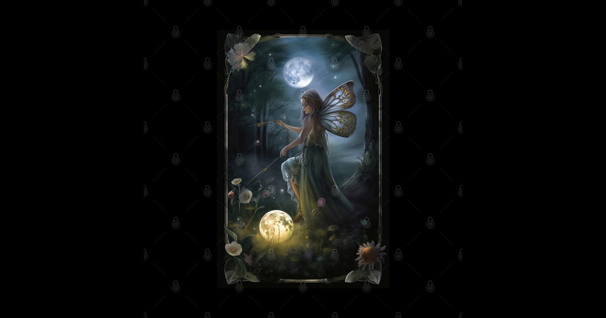 Night Fairy Oracle Card - Fairy Artwork - Sticker | TeePublic