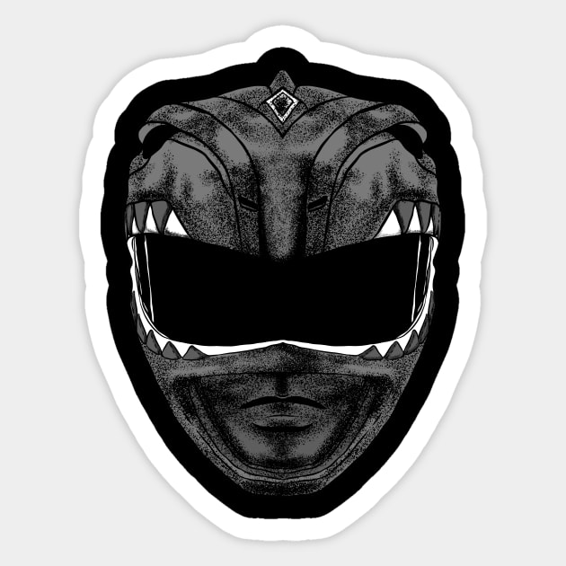 power ranger green bw 90s - Power Rangers - Sticker | TeePublic