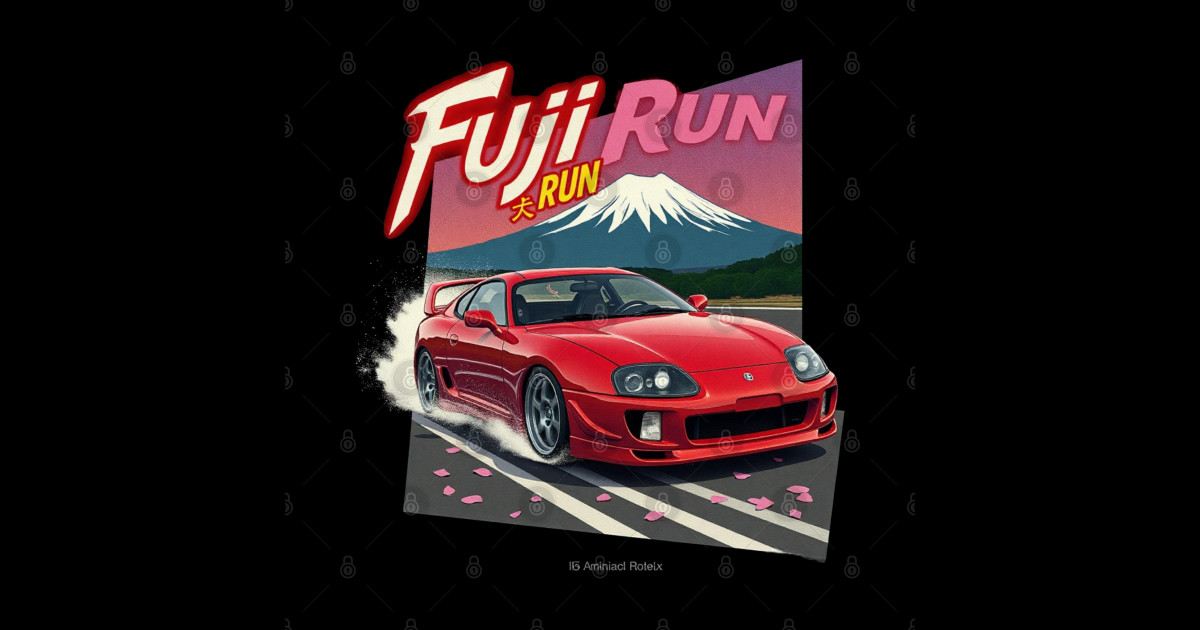Fuji Run – JDM Supra MK4 Inspired Vector Artwork | Japanese Drift Car T ...