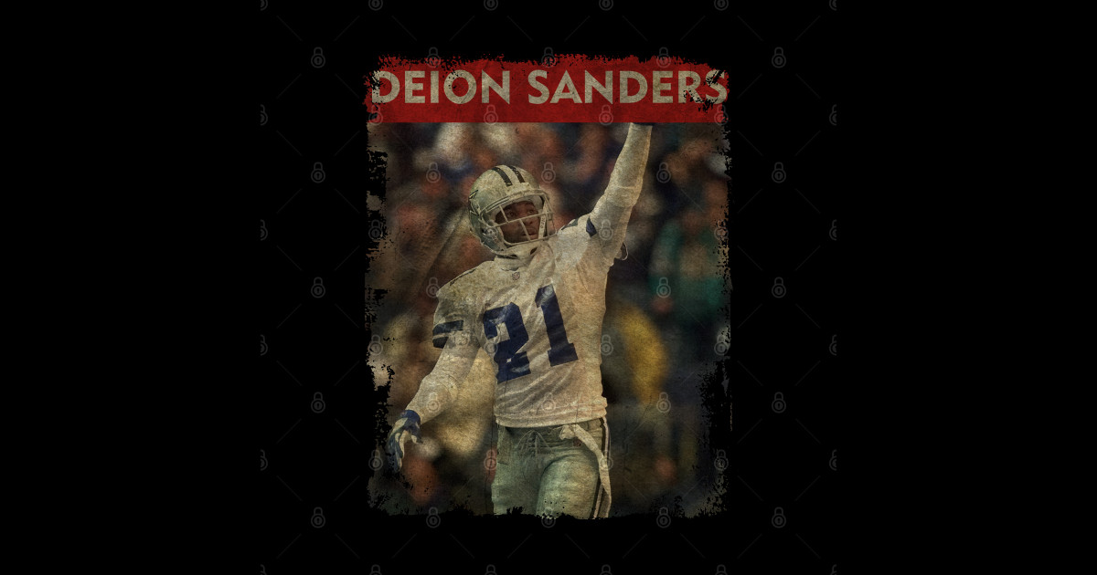 TEXTURE ART-Deion Sanders - RETRO STYLE 3 - Texture Art - Sticker ...