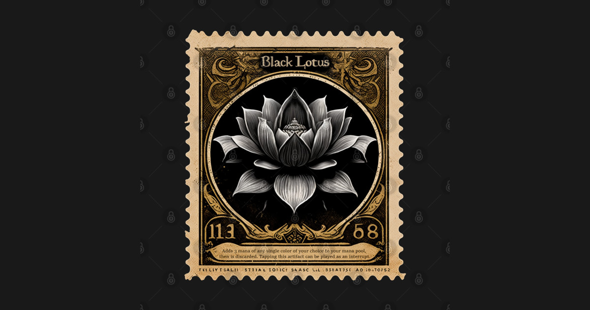 MTG - Black Lotus Stamp - Postage Stamp Series - Postage Stamp - T ...