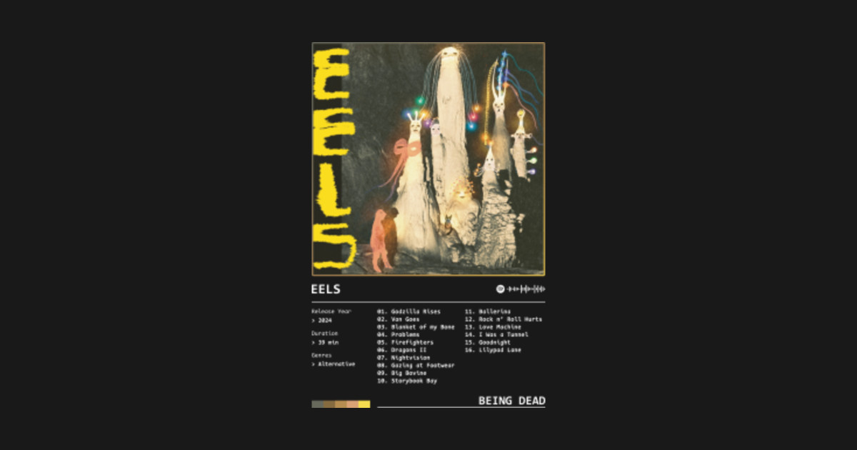EELS (2024) Album by Being Dead - Eels - T-Shirt | TeePublic