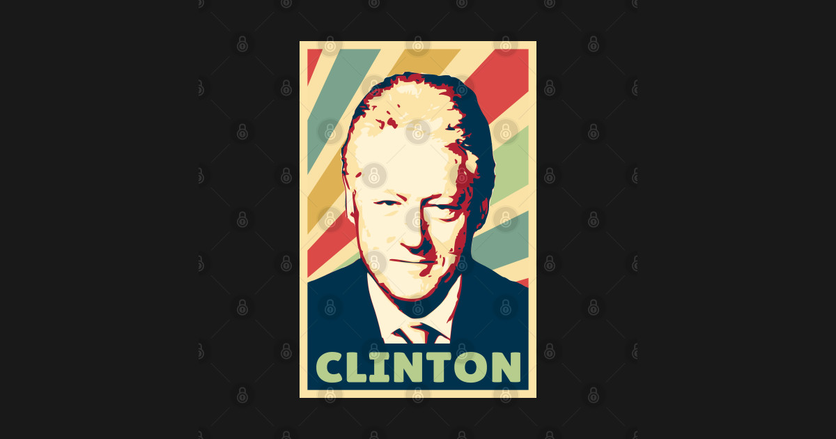 Bill Clinton Vintage Colors - Bill Clinton - T-Shirt | TeePublic