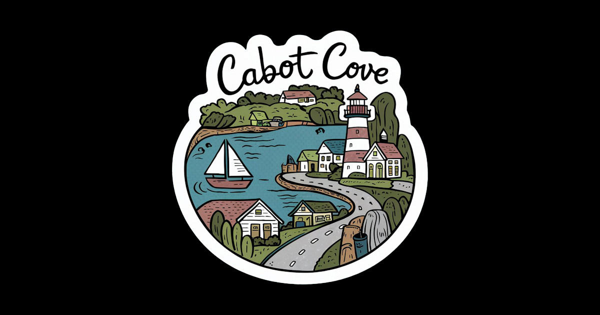cabot cove die cut sticker FAN MADE - Cabot Cove - Sticker | TeePublic