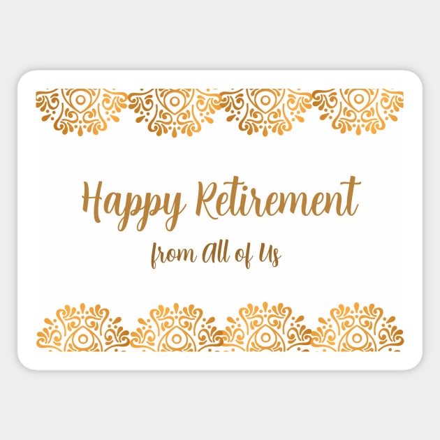 Happy Retirement beautiful gold handlettered calligraphy font - Happy ...