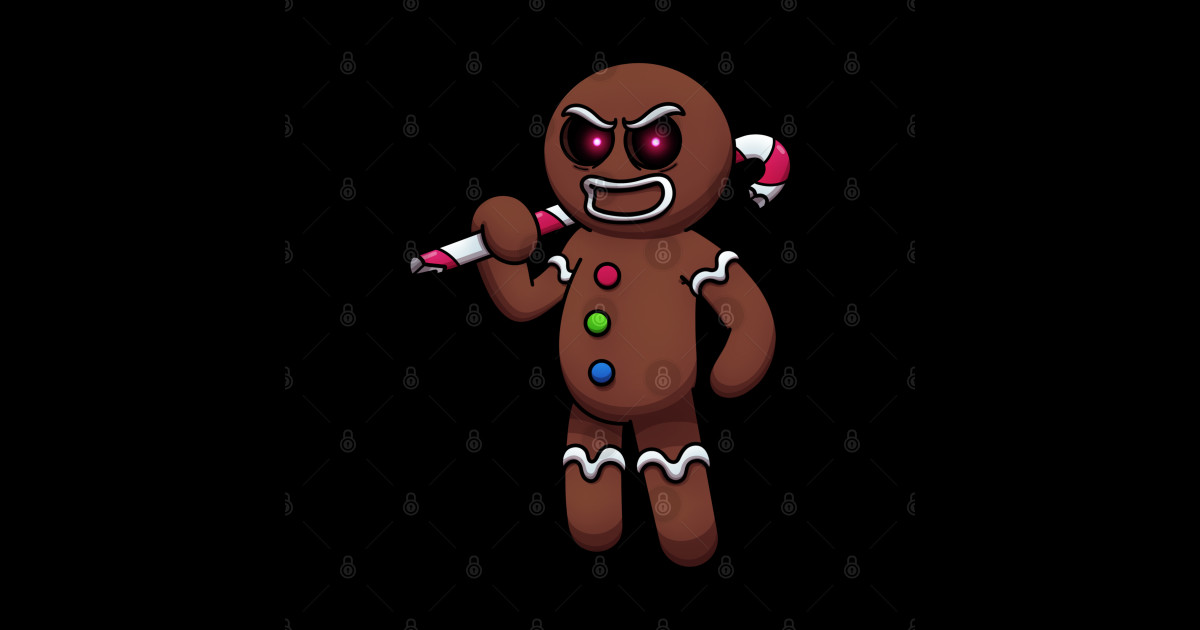 Evil Gingerbread Man - Evil Gingerbread Man - Sticker | TeePublic