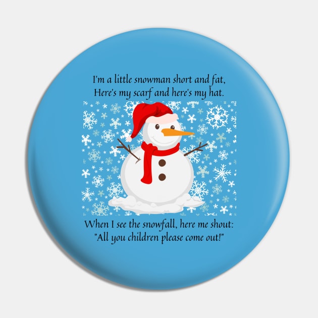 I am a little snowman short and fat nursery rhyme - Nursery Rhyme - Pin ...