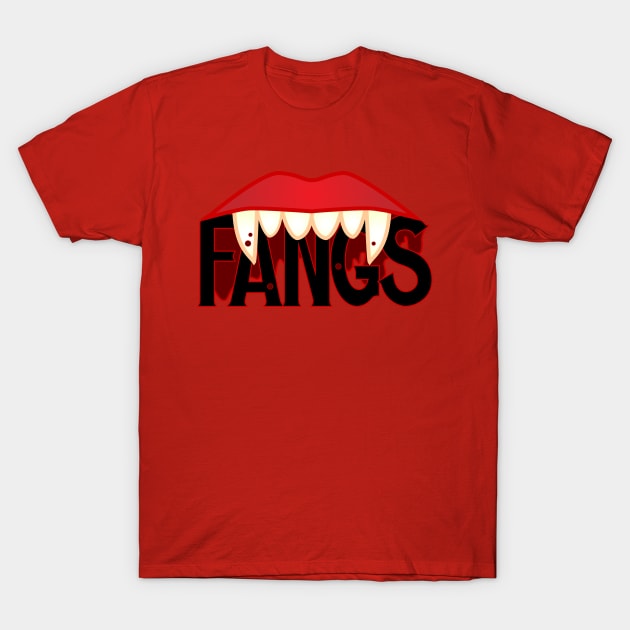 Fangs! - Vampire - T-Shirt | TeePublic