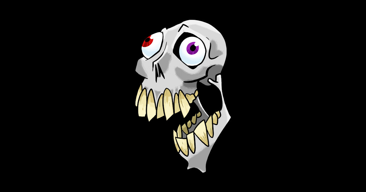 Goofy Skull - Skull - Sticker | TeePublic