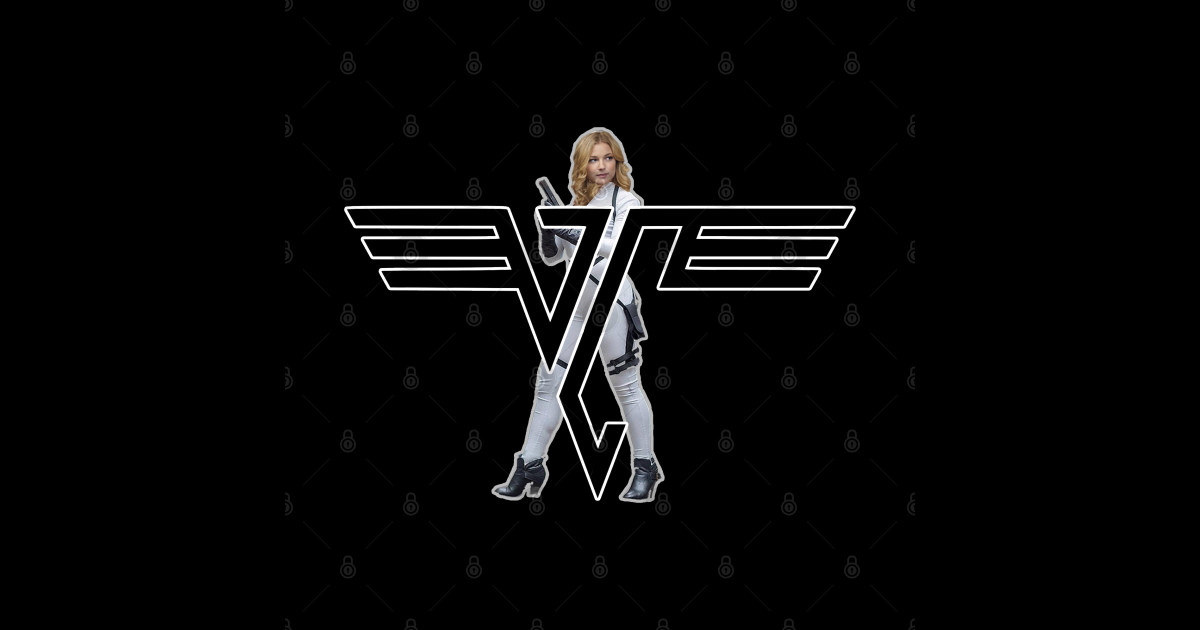 Emily VanCamp the Rockstar! - Van Halen - Sticker | TeePublic