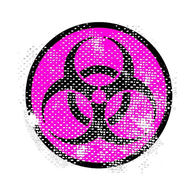 Pink Distressed Toxic Symbol - Toxic - T-Shirt | TeePublic