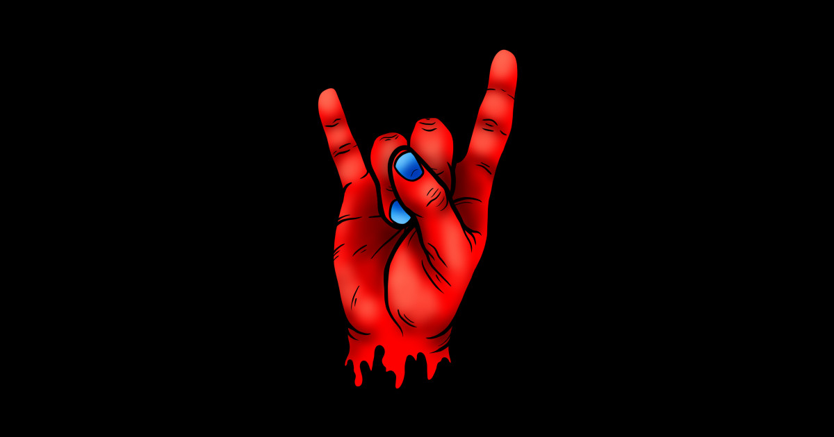 Rock Hand - Rock - Sticker | TeePublic