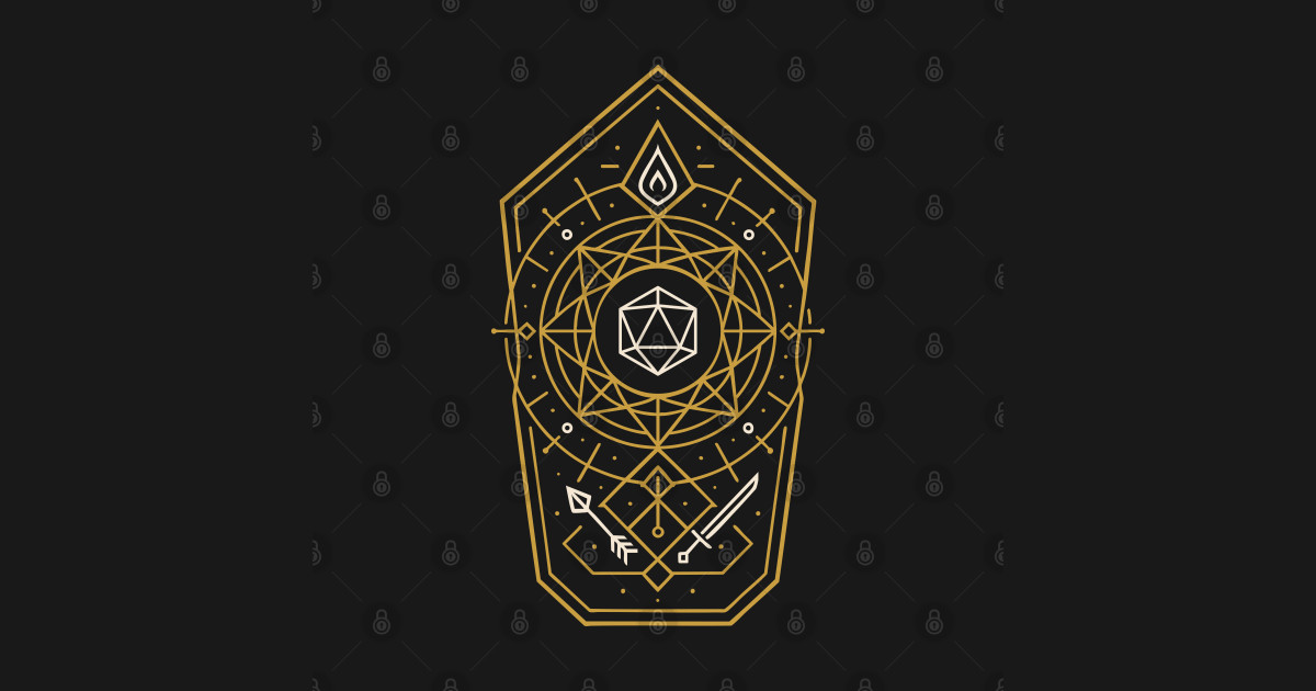 Character Classes Sacred Geometry with D20 Dice Tabletop RPG - Dnd - T ...