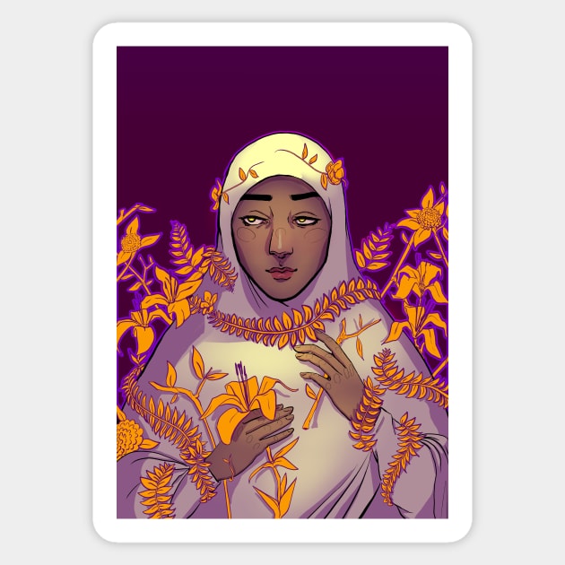 Portrait Part One - Flower - Sticker | TeePublic