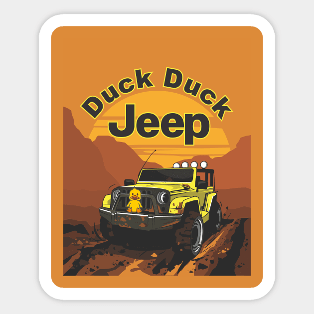Duck Duck Jeep - Duck Duck Jeep - Sticker | TeePublic