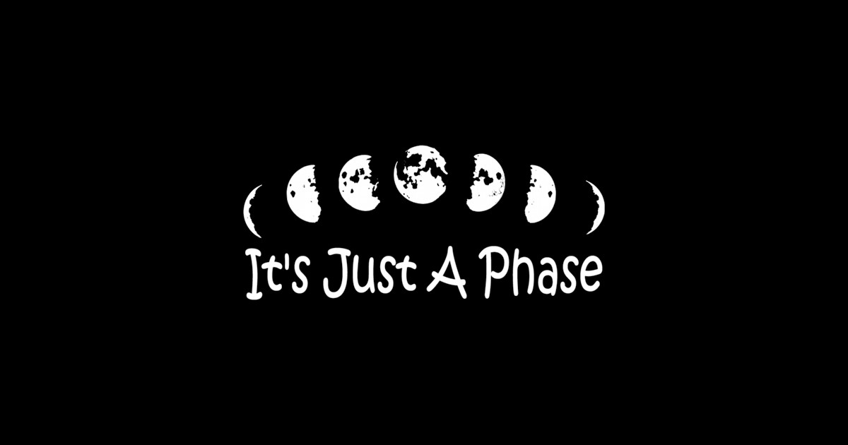 Phases Of The Moon It'S Just A Phase - Phases Of The Moon - Sticker ...