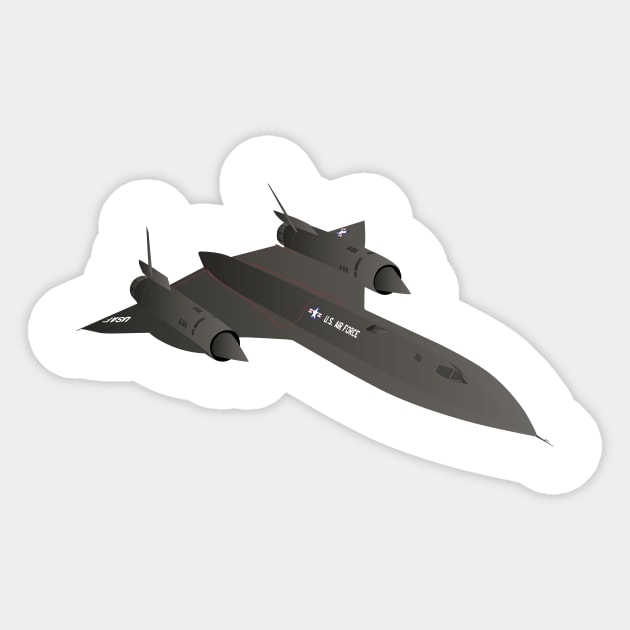 SR-71 Blackbird Reconnaissance Aircraft - Sr 71 Blackbird - Sticker ...