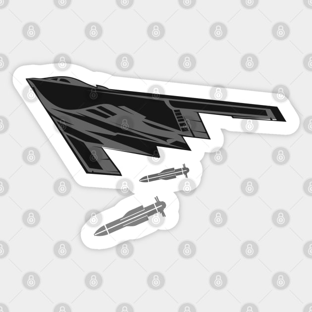 B-2 Spirit Bomber dropping GBU-57 MOP Bombs - B 2 Spirit - Sticker ...