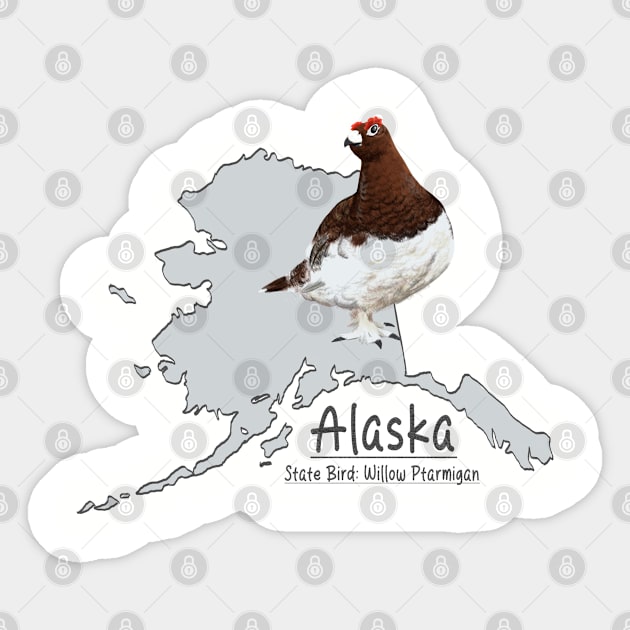 Alaska State Bird - Alaska - Sticker | TeePublic