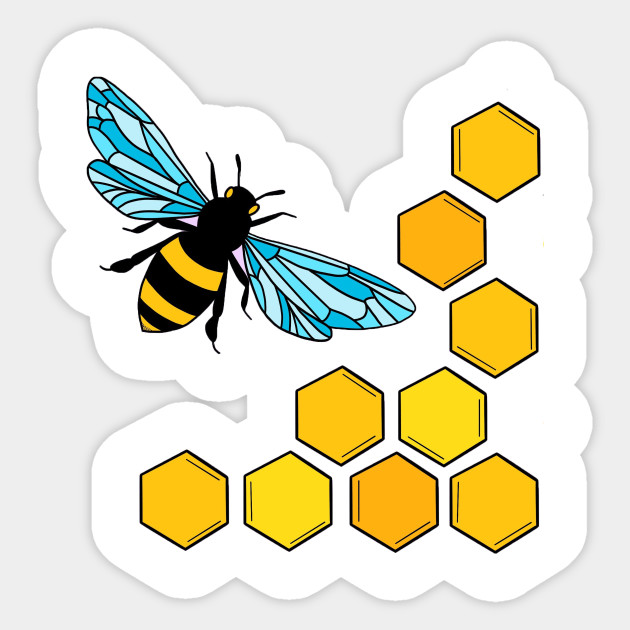 Honey Bee Hive - Bee - Sticker | TeePublic