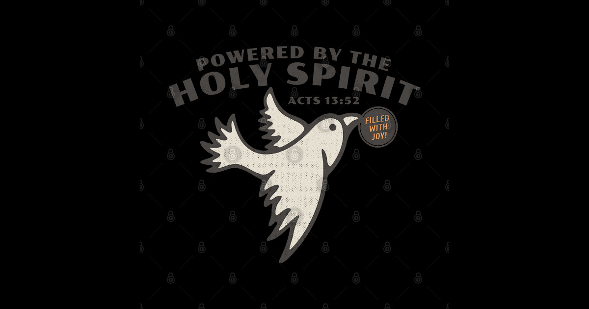Powered by the Holy Spirit - Bible Verse - Sticker | TeePublic