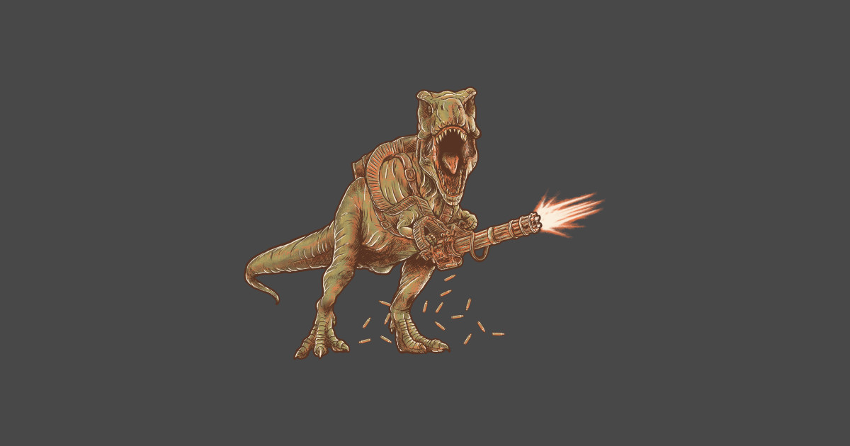 M134 T-rex - T Rex Gun - Posters and Art Prints | TeePublic