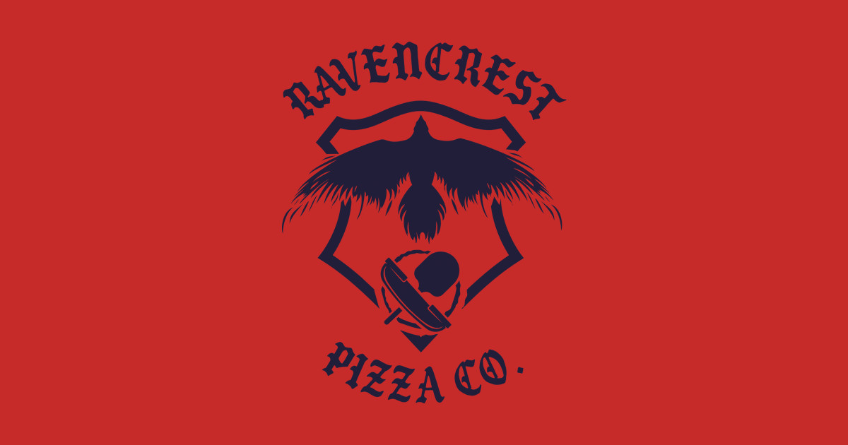 Ravencrest Logo Blue-Black - Ravencrest Pizza - T-Shirt | TeePublic