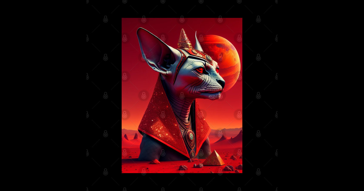 Sphynx God of Mars - Sphynx Cat - Sticker | TeePublic