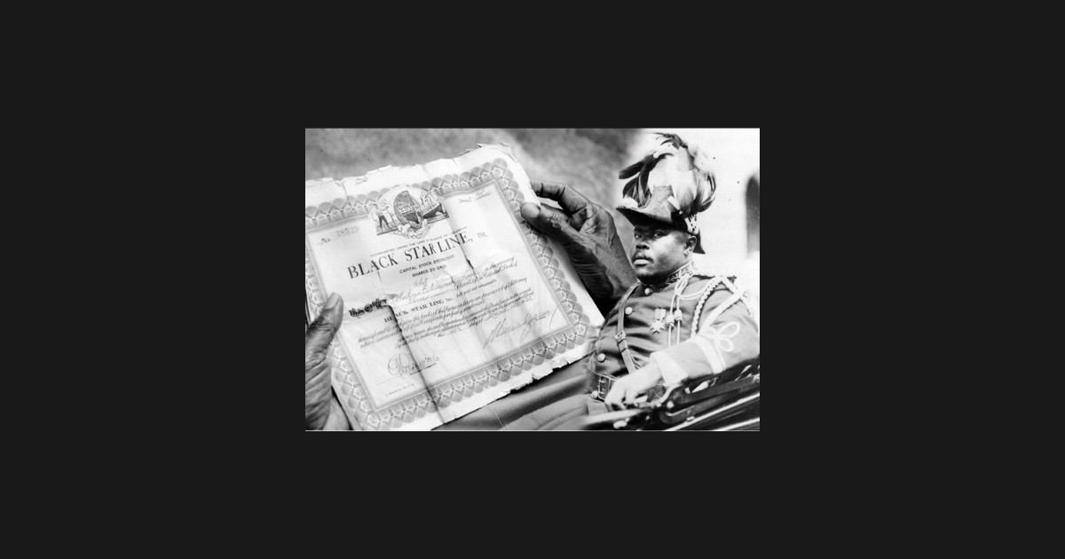 Marcus Garvey Black Historical Image with Authentic Black Star Line ...