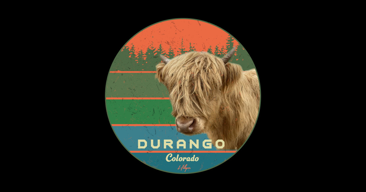 Durango Blonde Cattle Higland Cow - Durango Colorado - Sticker | TeePublic