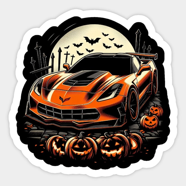Chevrolet Corvette C7 ZR1 Halloween - Corvette Zr1 - Sticker | TeePublic