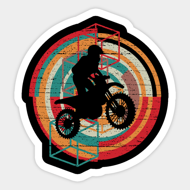 Retro Motocross design - Motocross Design - Sticker | TeePublic