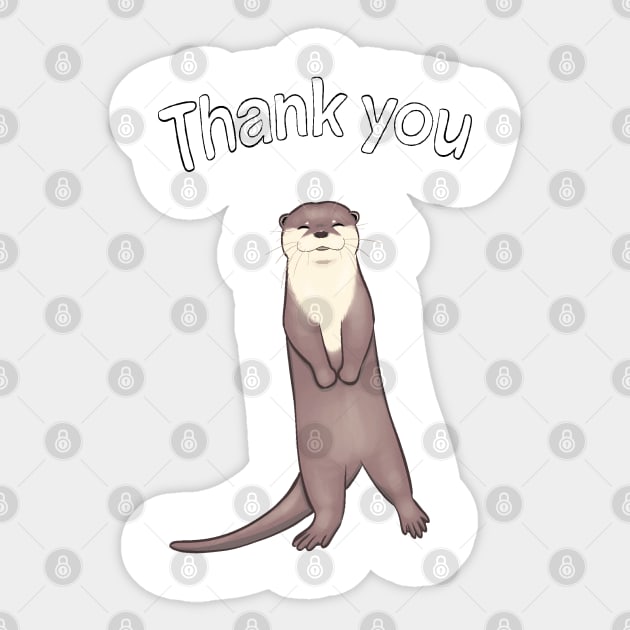 Thank you otter - Otter - Sticker | TeePublic