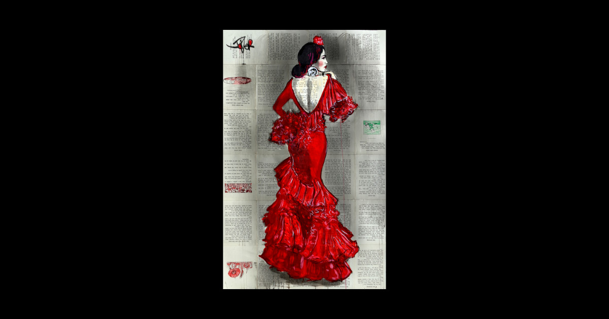 red flaminco - Flamenco - Sticker | TeePublic