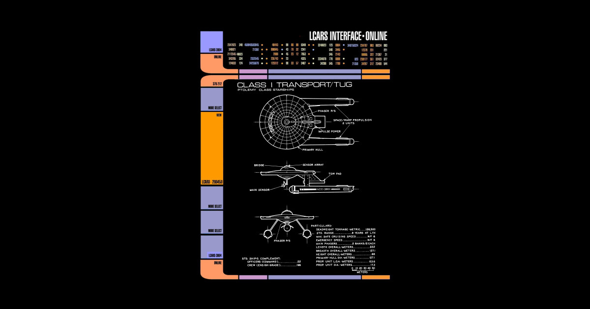 Computer Readout Showing Original Series Transport Tug - Science ...
