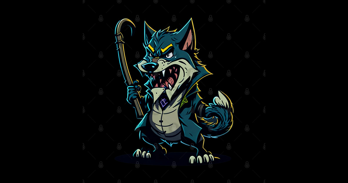 Mental Mr. Wolf - Wolf - Sticker | TeePublic