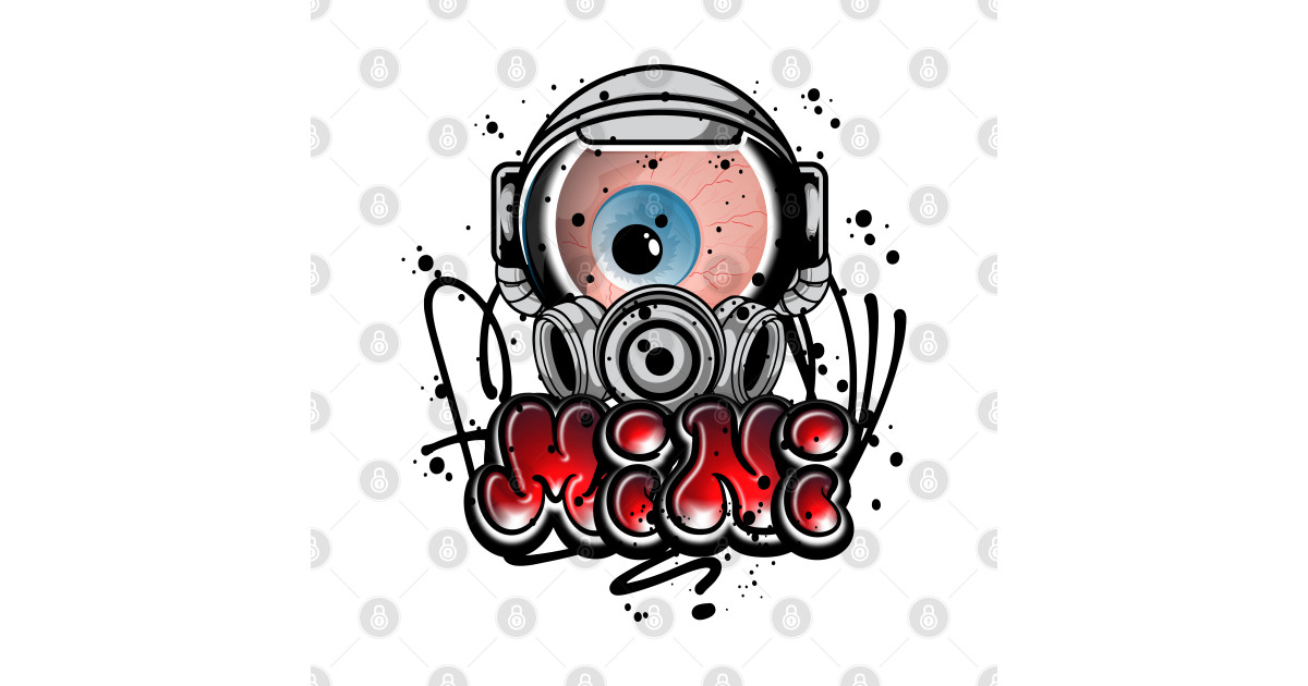 Space Mini Monster Graffiti Street Art - Spaceman - T-Shirt | TeePublic