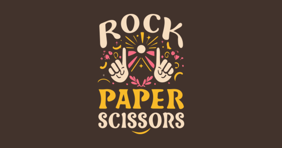 Rock Paper Scissors Art Design, typography design - Quotes - T-Shirt ...